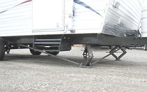 Best Stabilizer System for 5th Wheel, and Travel Trailers Without Auto Leveling - 4 Foot Plates- Item B, Up to 95% Movement reductionl