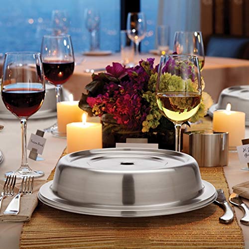 American Metalcraft PC1206R Round Stainless Steel Plate Cover, 11-3/4" to 12-1/16" (Pack of 2)