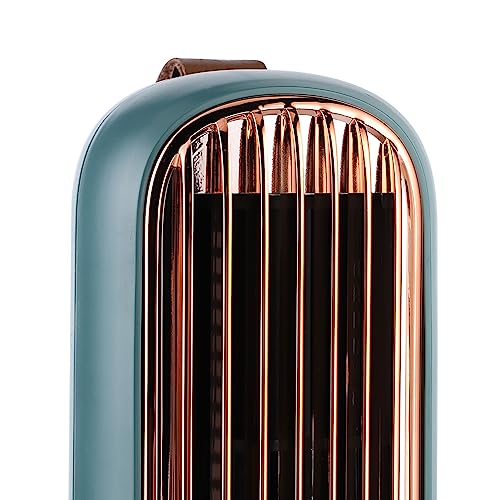 Aqur2020 Fan Mini Desktop Fans USB USB Power Supply Fans Portable Mini Vintage Tower Shape Humidification Table Fan (Green)