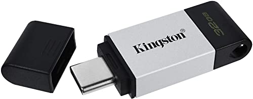 Kingston DataTraveler 80 32GB USB Type-C Flash Drive (DT80/32GB), Metal