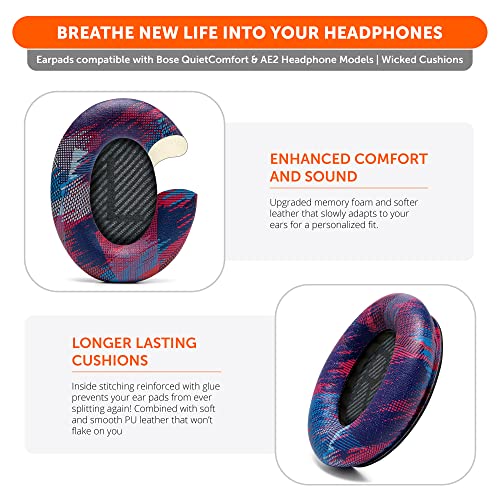 WC Wicked Cushions Replacement Ear Pads Compatible with Bose QuietComfort 35 (QC35) & QuietComfort 35ii (QC35ii) Headphones & More - Improved Comfort & Durability | (Speed Racer)