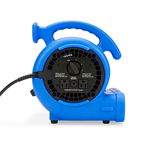 B-Air VP-20 1/5 HP Air Mover for Water Damage Restoration Carpet Dryer Floor Blower Fan Home and Plumbing Use, Blue…