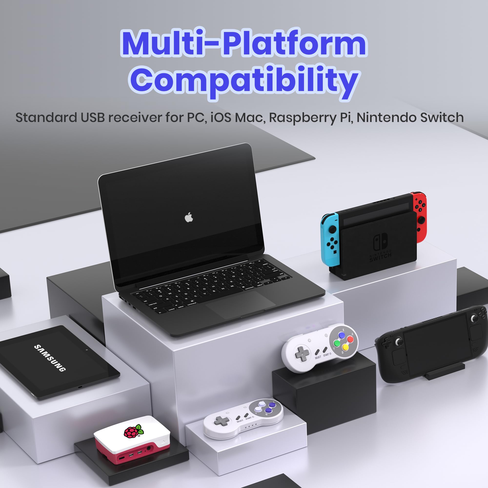2 Pack PC USB SNES Retro Super Controller Gamepad Compatible with SNES Games, Retro SNES PC Controller Joypad for Windows PC iOS MAC Linux Raspberry Pi Retropie Sega Genesis Higan OpenEmu Emulator