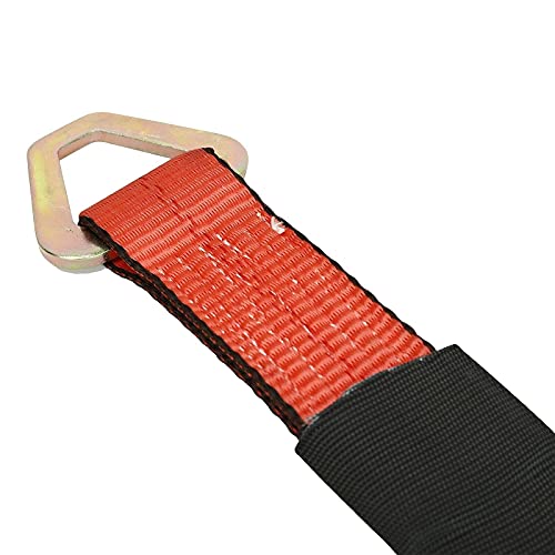 4 Pack 2"x 36" Tow Axle Strap Race Car Truck Wrecker Hauler Wheel Tie Down Strap with D Ring 10,000 Lb Combination Breaking Strength(Red)