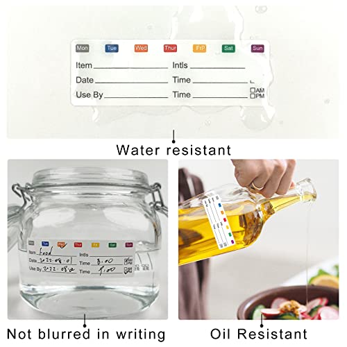 500 pcs Food Labels, Freezer Labels Removable 1x 3 Inches Food Storage Stickers, Easy Clean Leaves No Residue, Writable, Not Blurry, Waterproof Oil Resistant. 2 Rolls, STARLIBOO.