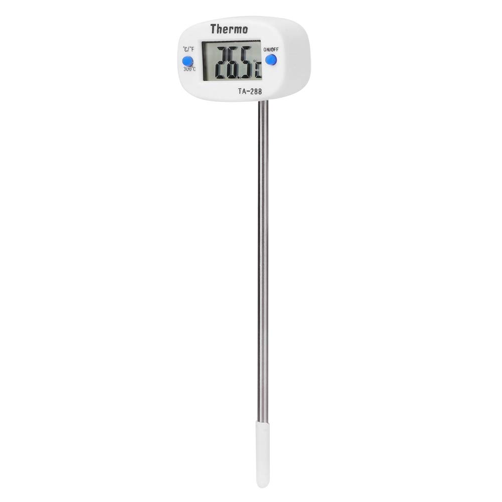 2Pcs Food Cooking Thermometer TA288 Long Probe Digital Meat Temperature Measuring Device for Kitchen BBQ and Grill, -50-300℃