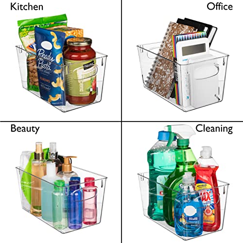 ClearSpace Plastic Storage Bins β Perfect Kitchen Organization or Pantry Storage β Fridge Organizer, Pantry Organization and Storage Bins, Cabinet Organizers