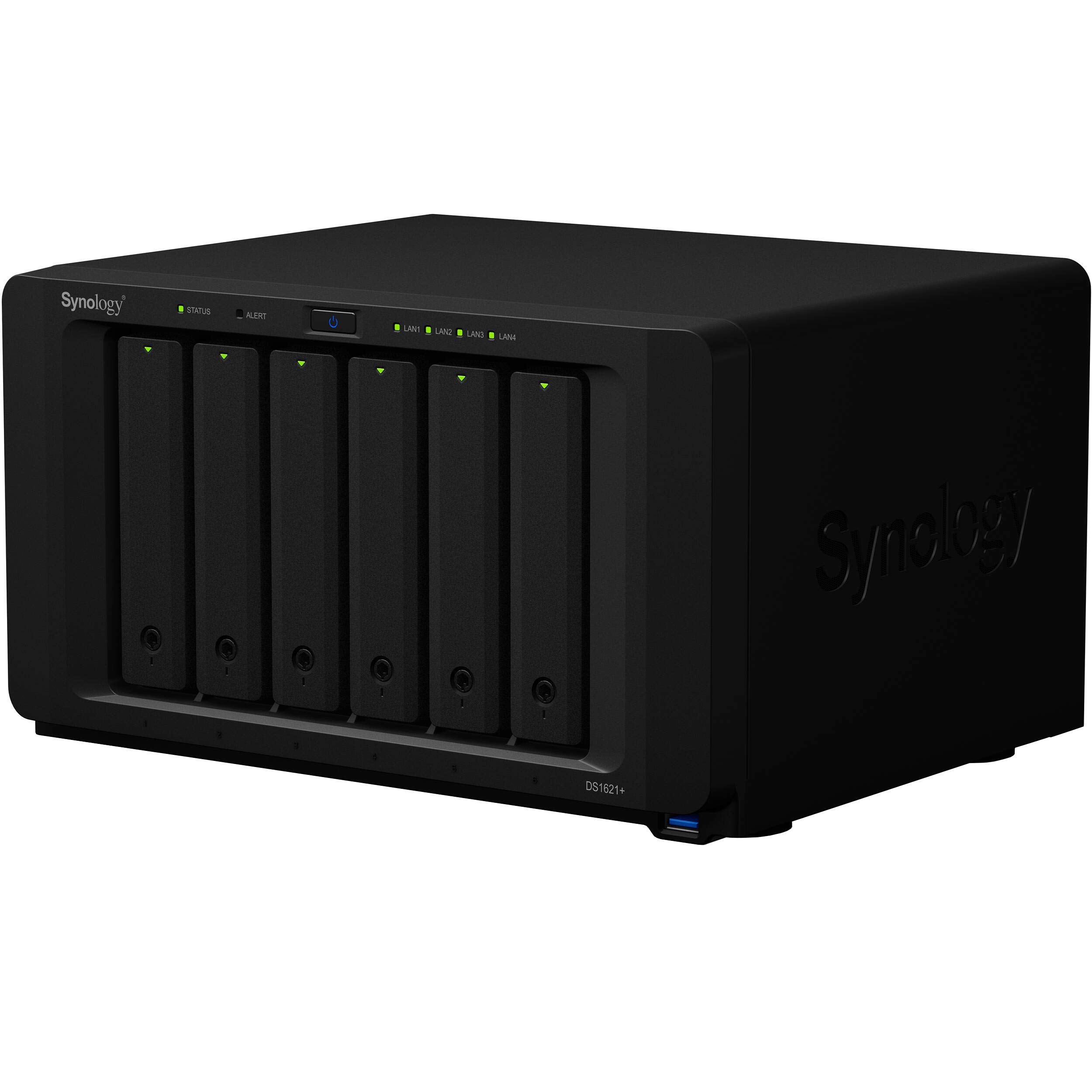 Synology DiskStation DS1621+ NAS Server for Business with Ryzen CPU, 16GB Memory, 1TB M.2 SSD, 12TB HDD, DSM Operating System, iSCSI Target Ready