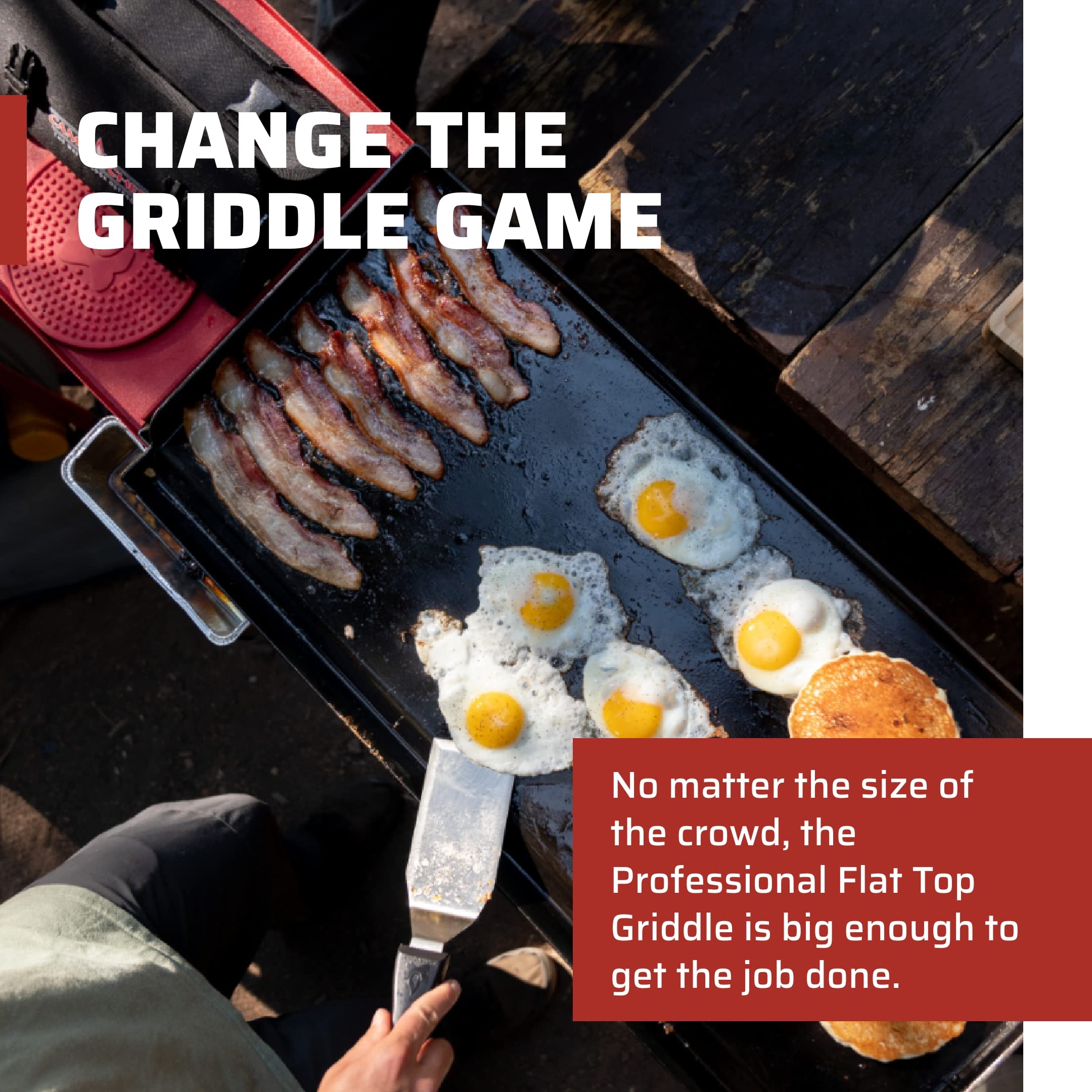 Camp Chef Professional Fry Griddle, Two Burner 14" Cooking Accessory, Cooking Dimensions: 14 in. x 32 in