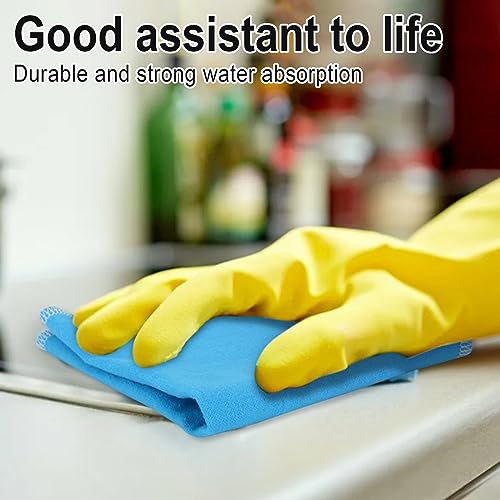 50PSC Reusable Paper Towels Washable Roll Super Absorbent Cotton Cloths Paper Towels Reusable Washable Kitchen Paper Towels for Household Cleaning(Multi Colors, Solid Style)