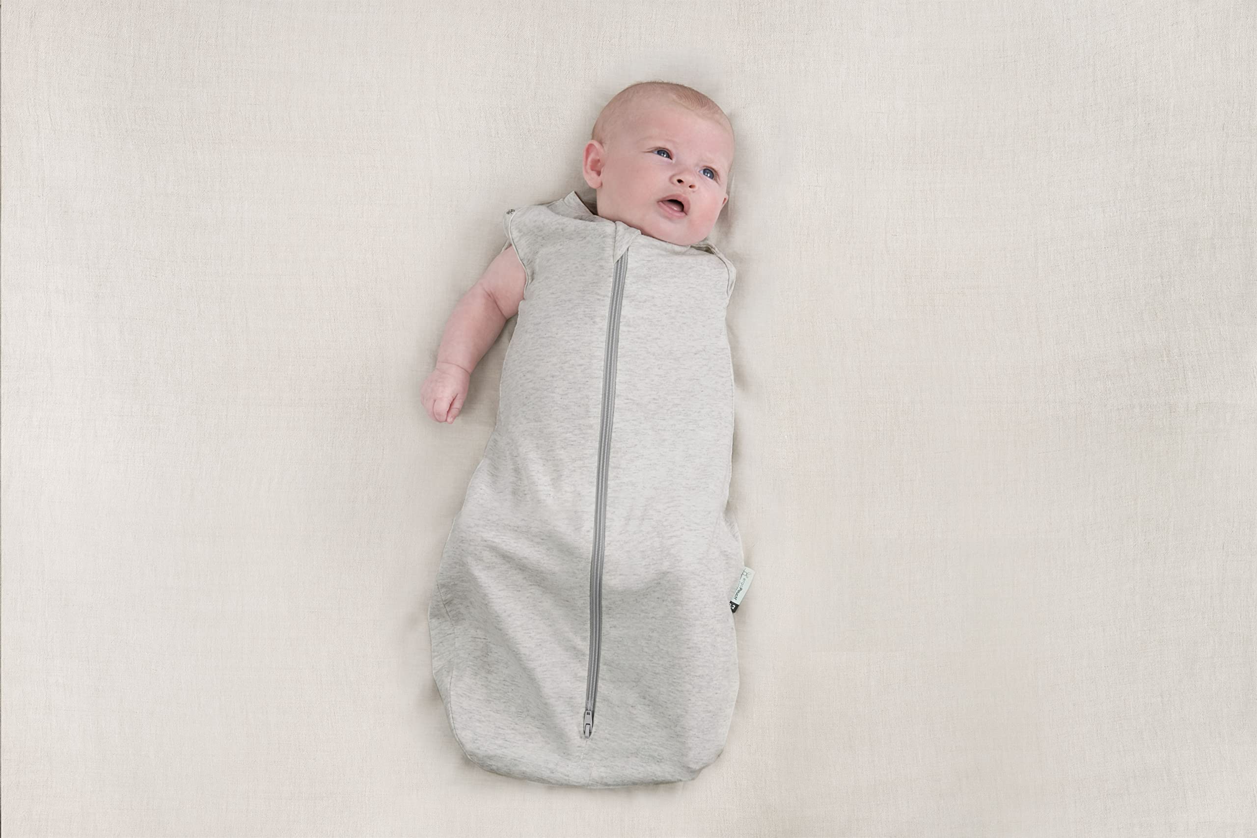 ergoPouch 0.2 TOG Cocoon Baby Sleep Sack 0-3 Months, Swaddle Sleeping Bag, Temperature Control Wearable Blanket (Grey Marle)
