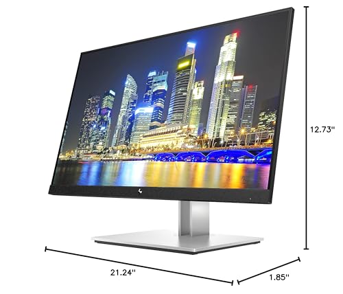 HP EliteDisplay E24 G4 24 Inch IPS FHD Multi-Device Monitor Bundle with Blue Light Filter, HDMI, DisplayPort, HDMI to USB-C Adapter, Compatible with MacBook, MacBook Pro, MacBook Air, iPad and iPhone