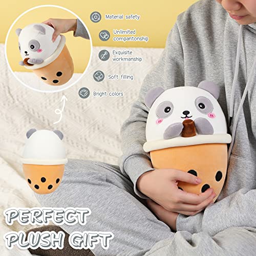 AIXINI Panda Boba Plush 10 inch Bubble Tea Stuffed Animal Soft Kawaii Plushie Toy