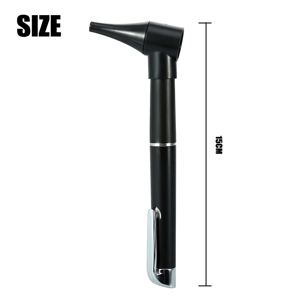 Portable Battery Power Black LED Light Pen, Ear Penlight, Clinical Penlight, for Nurses Doctor