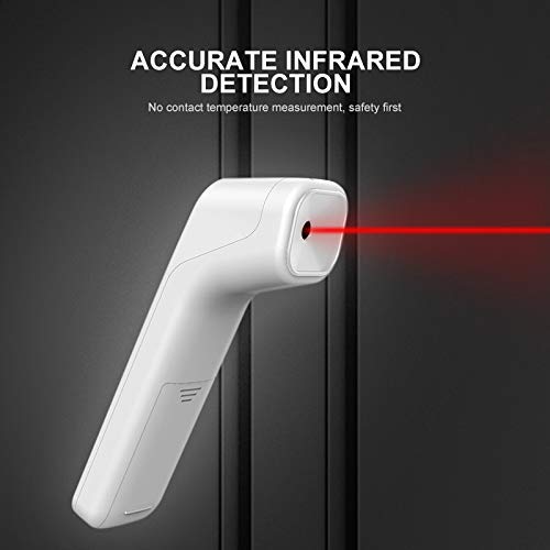 WORUIJIA Forehead Thermometer for Adults,Baby Digital Thermometer with Accurate Instant Readings, Fever Alarm and Memory Function, No Contact Infrared Thermometer for All People, White, WOFKAN004