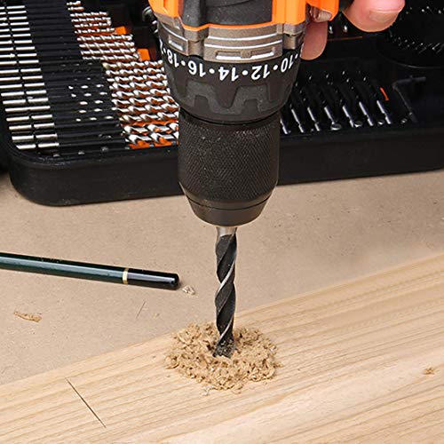 8 Pcs 200mm Extra Long Twist Drill Bits for Steel Straight Shank Tool Sets Wood Plastic and Aluminum, Plastic, Jewelry 2mm - 7mm