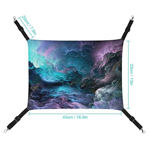 Amazing Galaxy Cloud Space Pet Hammock Comfortable Adjustable Hanging Bed for Small Animals Dogs Cats Hamster