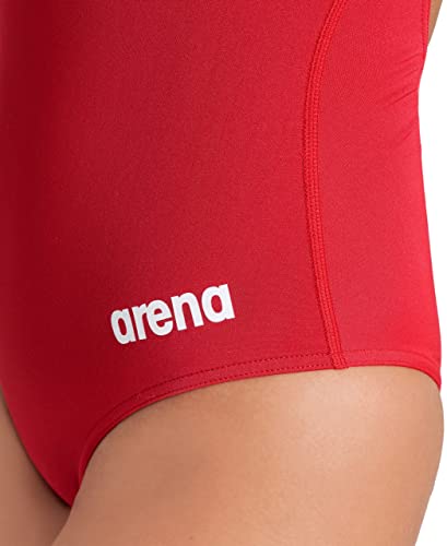 Arena Women's Standard Team Swimsuit Swim Pro Solid Fl, Red-White, 22
