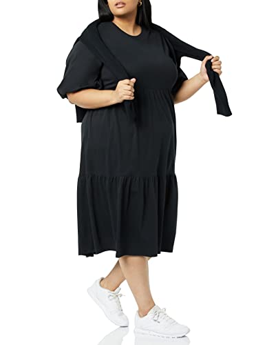 Amazon Aware Women's Organic Cotton Fit and Flare Dress (Available in Plus Size) (Previously Amazon Aware), Black, Large