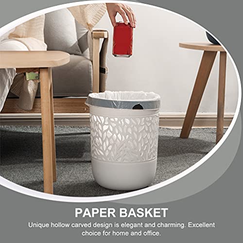 AECBUY Plastic Trash Cans Wastebasket Garbage Container Bin for Bathroom Bedroom Kitchen Craft Room Office 2Pcs Black White (Color : Black White)