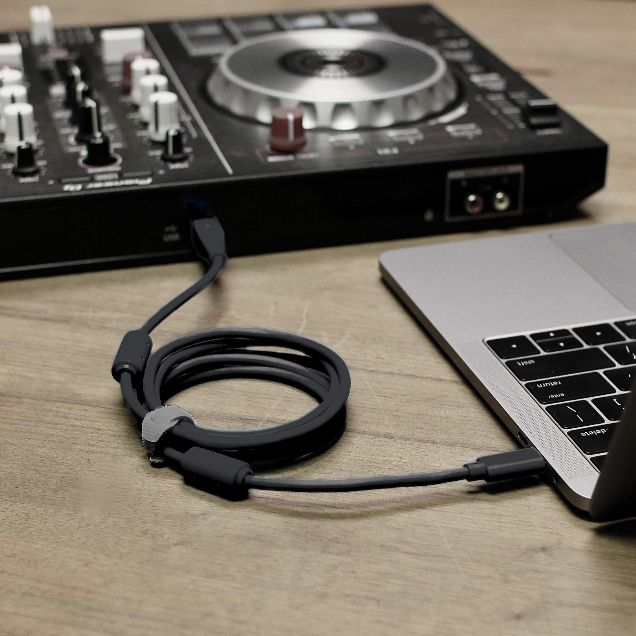DJ TechTools Chroma Cable: Audio Optimised USB-C to USB-B Cable with 56K Resistance (Black)