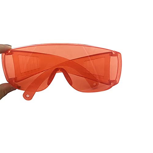 ORILAO 2PCS Dental Red Eye Protection Glasses Teeth Whitening Goggle Glasses