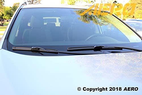AERO Avenger 28"+28" I&L Pinch Tab Premium All-Season Beam Windshield Wiper Blades OEM Replacement for Ford Edge Escape Focus with Extra Rubber Refill + 1 Year Warranty (Set of 2)