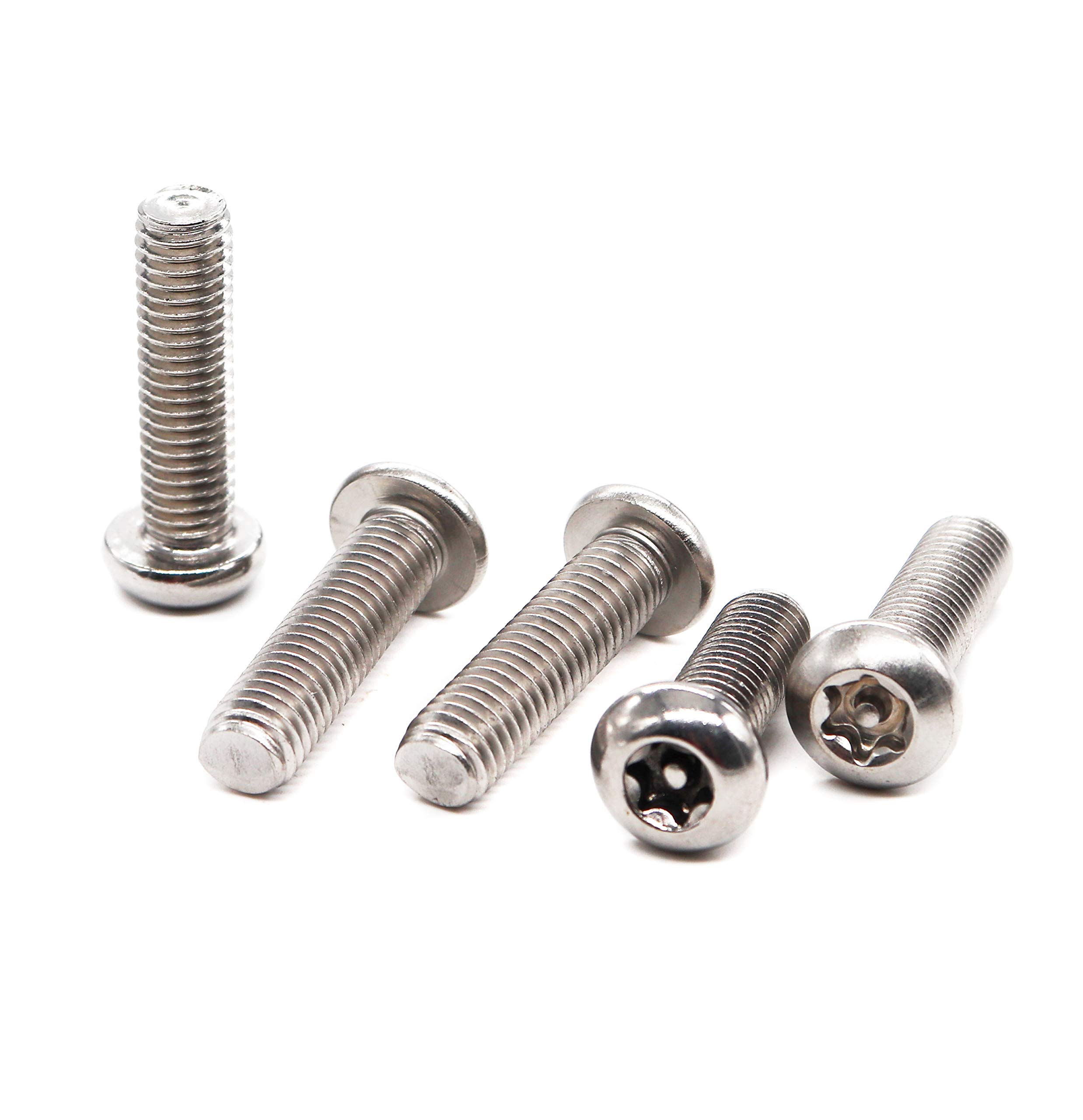 binifiMux 10pcs M8x30mm Buttone Head Torx Security Screws, Tamper Proof Screws, 304 Stainless Steel