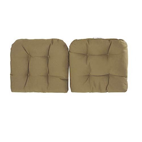 Art Leon Outdoor/Indoor Home Chair Seat Cushions 5 Pieces Seat and Back Cushion Set for Patio Deep Seat, Wicker Loveseat, Settee, Bench, Brown