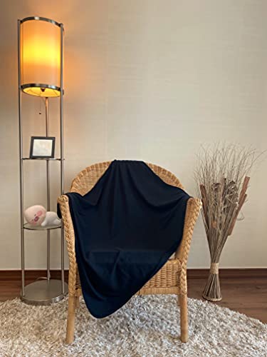Baby Blank Receiving Blanket, 100% Cotton Fabric for 1-Pack _ Black (30 x 40 Inches / 100% Cotton Interlock)