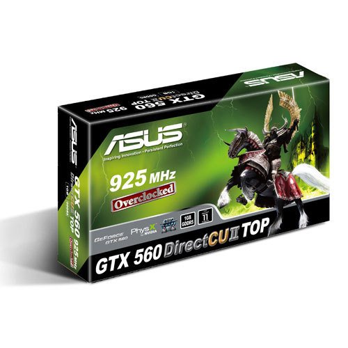 ASUS GeForce GTX 560 1GB 256-bit GDDR5 PCI Express 2.0 x16 HDCP Ready SLI Support Video Card, ENGTX560 DCII TOP/2DI/1GD5