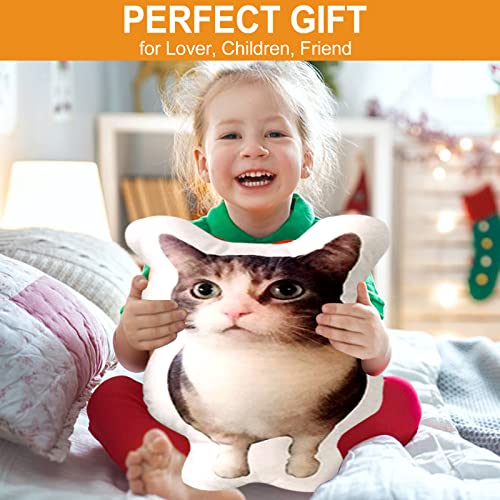 COCYBERCOC Custom Pet Pillow, 24" Personalized Pet Photo DIY Molding 3D Shaped Pillow, Cat Pillow for Distinct Gift, Thanksgiving, Valentineās Day, Christmas(Double Side 24 inch)