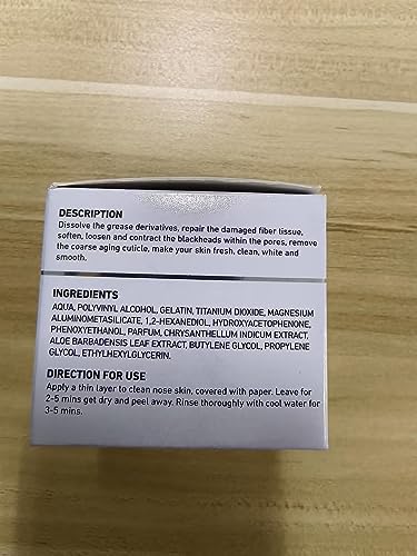 Blackhead Mask, Nose Plants Pores Strips Blackhead Remover Mask Peel off Mask Facial Pore Cleanser Purifying Face Mask Nose Strips (1.06 Ounce) - White