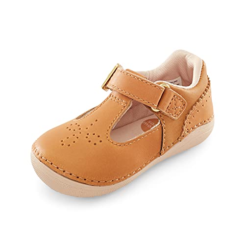 Stride Rite Baby Girls Soft Motion Lucianne Mary Jane Flat, Honey Tan, 3 Infant