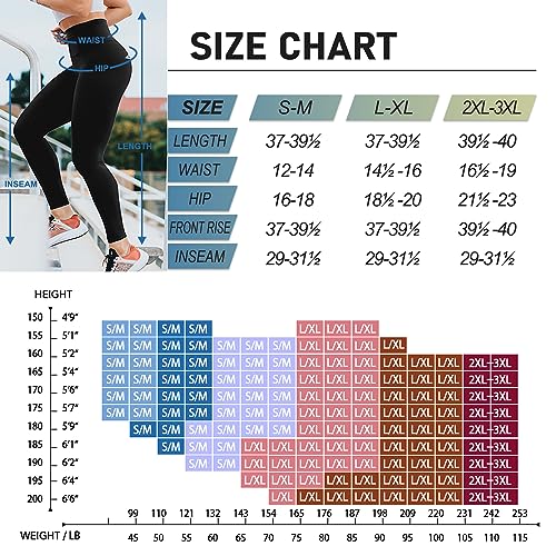 4 Pack Leggings for Women Butt Lift High Waisted Tummy Control Slimming Black No See-Thru Yoga Pants Workout Running