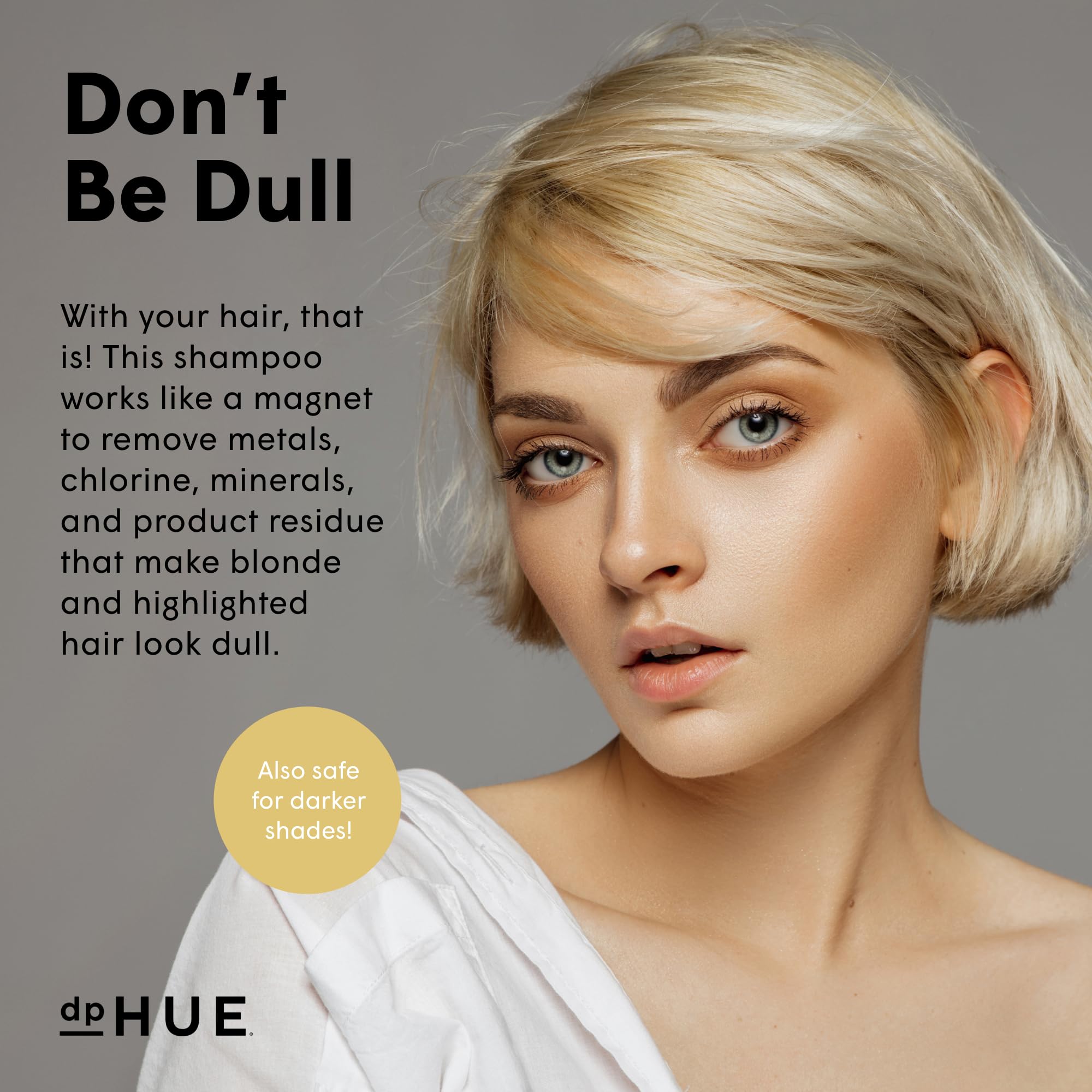 dpHUE Gentle Brightening Shampoo - 8.5 oz - Cleanses While Boosting Brightness & Shine - Fresh, Floral Scent - Color Safe, Vegan, Cruelty Free