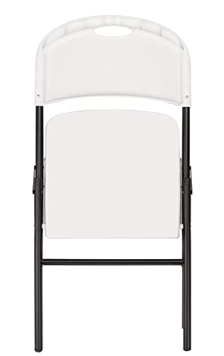 Amazon Basics Folding Plastic Chair, 350-Pound Capacity, White, 2-Pack