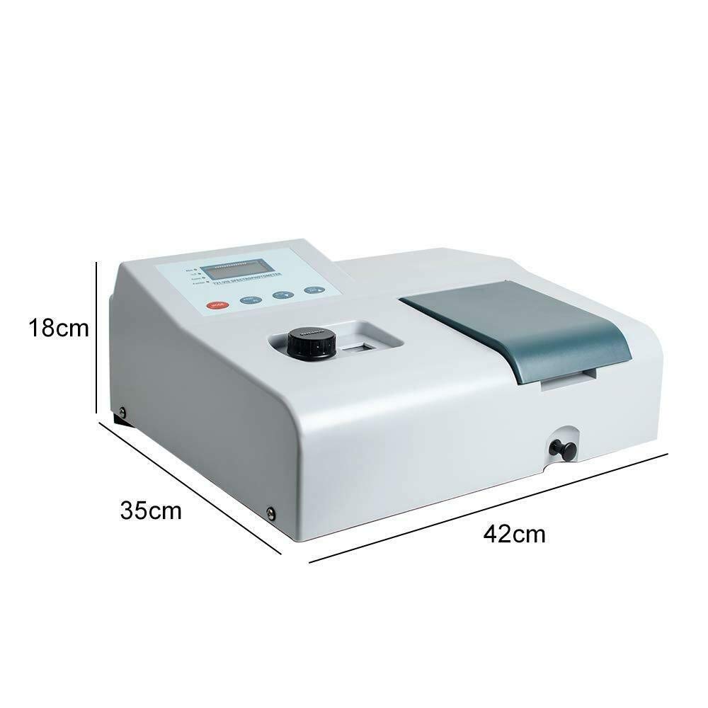 DONNGYZ Visible Spectrophotometer LDC Digital 721 Wavelength Range 350-1020nm Spectral Bandwidth 6nm Instruction Power Cord Glass Cuvette Wave Range Portable Digital Display Lab Analytical Equipment