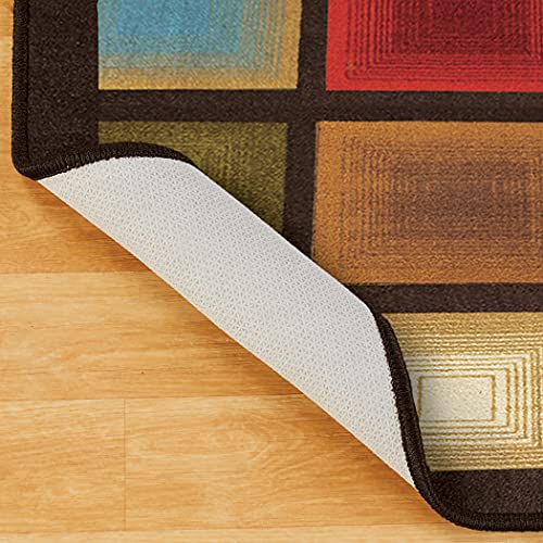 Collections Etc Optic Squares Geometric Modern Large Area Rug