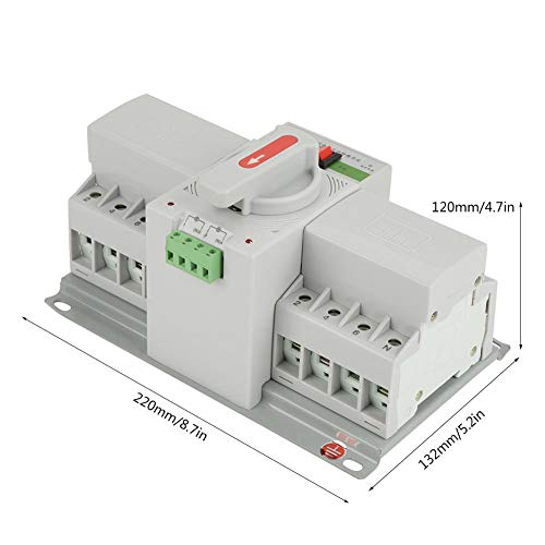 220V 63A Automatic Transfer Switch, Mini Intelligent Dual Electronic Power Circuit Breaker (4P)