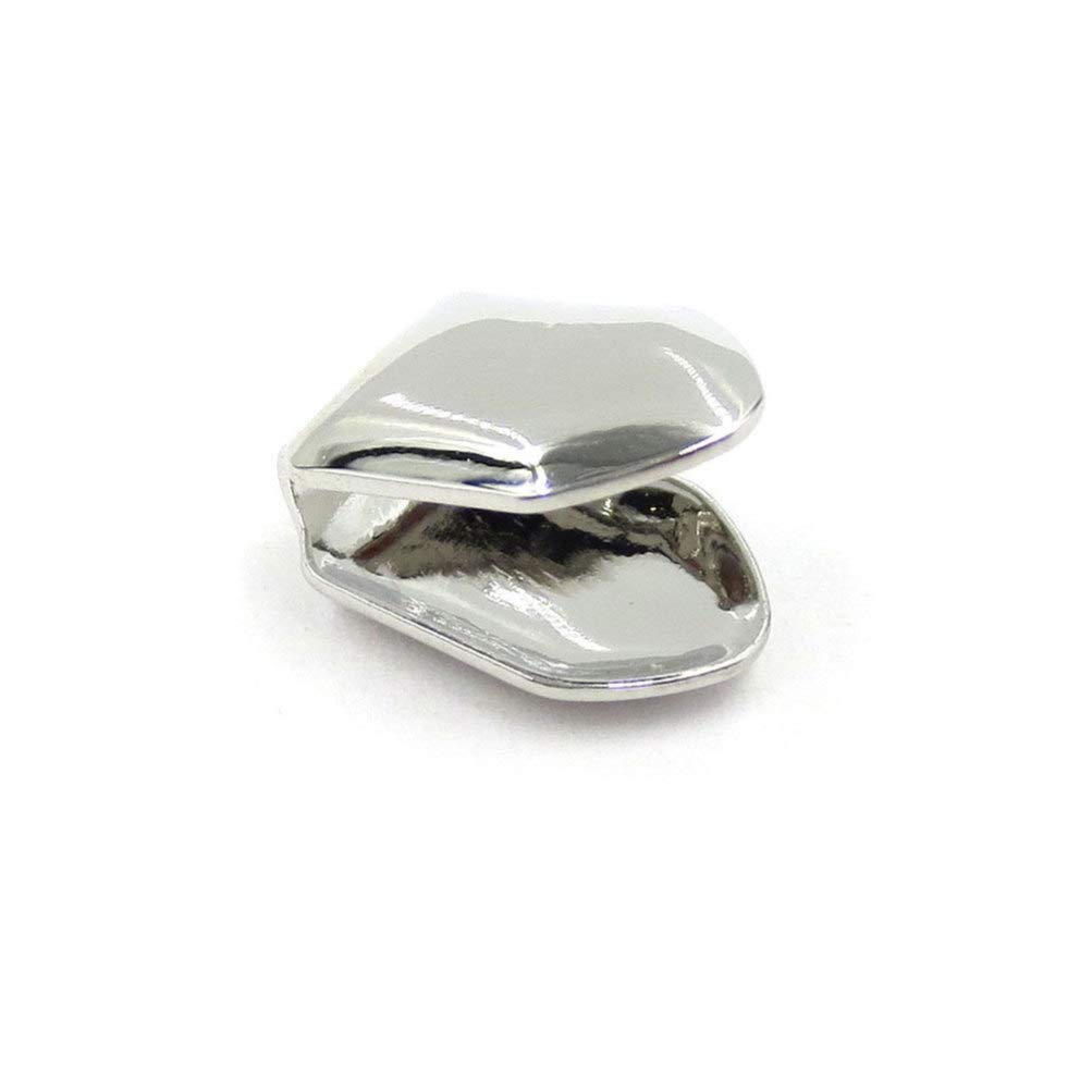 EXCEART 4pcs Silver Plated Small Single Tooth Cap Hip Hop Teeth Grill Decoration