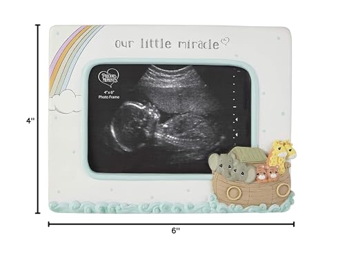 Precious Moments 202408 Our Little Miracle Noah’s Ark Resin Sonogram Photo Frame