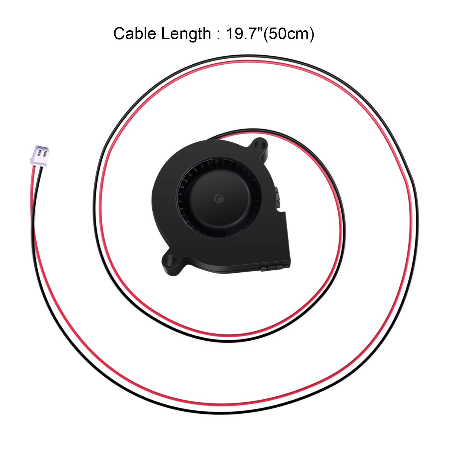2pcs 5015 Dual Ball Bearing Cooling Blower Fan DC 24V 0.10A~0.15A with 2 Pin Connector 50mmx15mm Fans