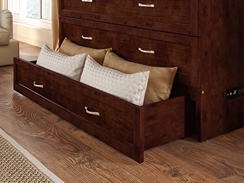 AFI Deerfield Murphy Bed Chest Full, Walnut