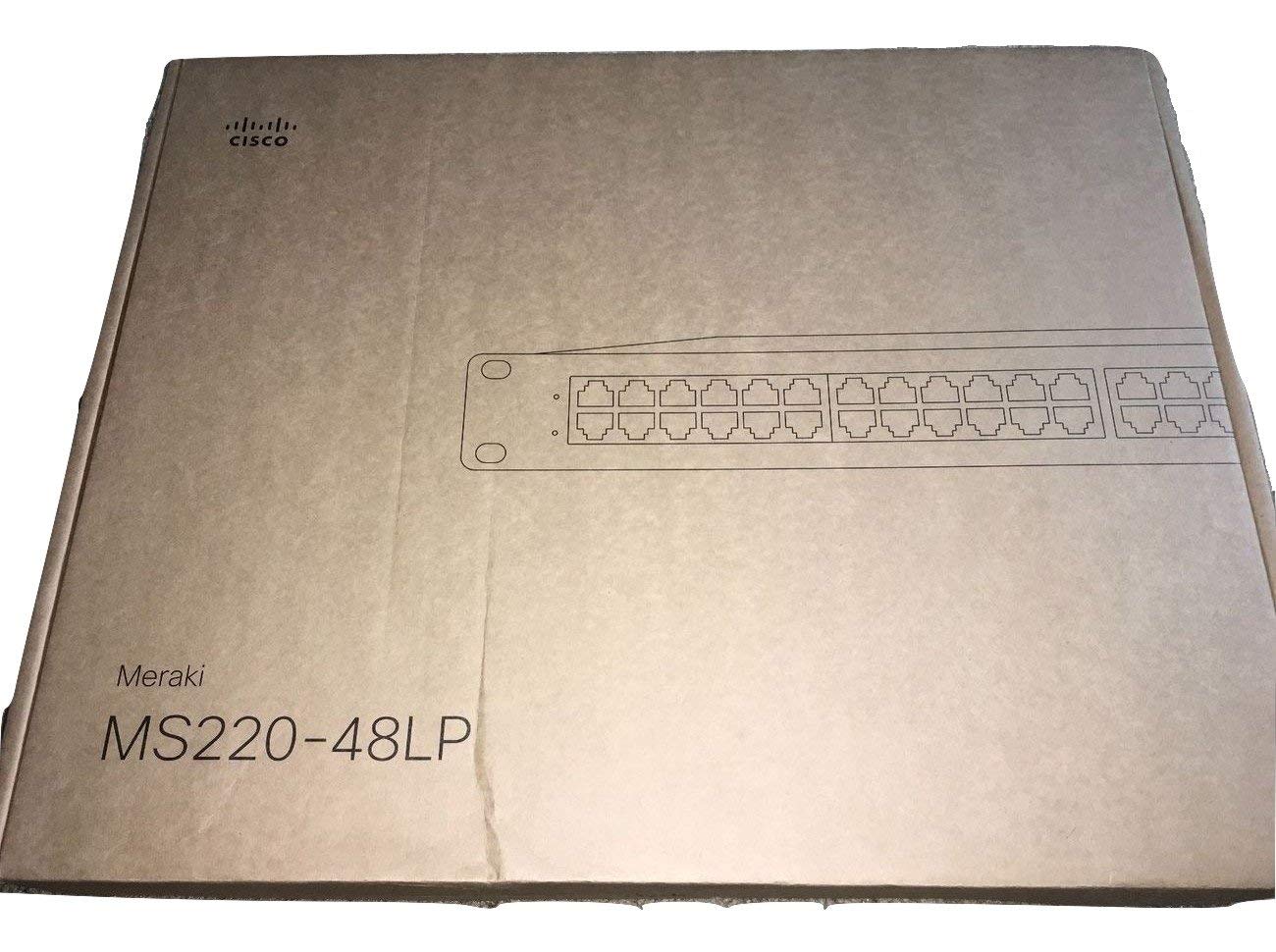 Cisco Meraki MS220-48LP-HW 48-Port Cloud Managed PoE+ Gigabit Switch - UNCLAIMED - NO LICENSE (Renewed)