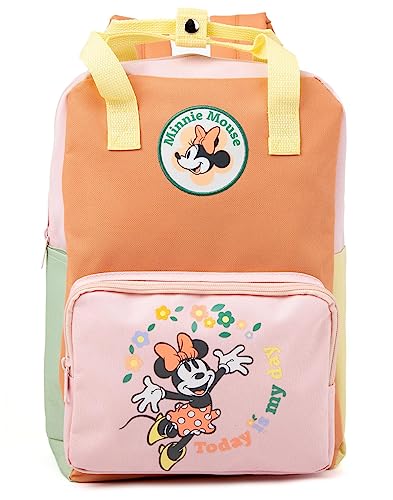 Disney Minnie Mouse Backpack Set Kids 4 Piece | Girls Animated Character Pink School Bag Lunch Box Pencil Case Water Bottle | Magical Merchandise Gifts