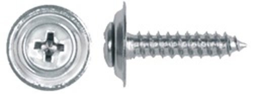 AMZ Clips And Fasteners 100 Phillips Oval Head 8 x 3/4inches Chrome Sems Screws