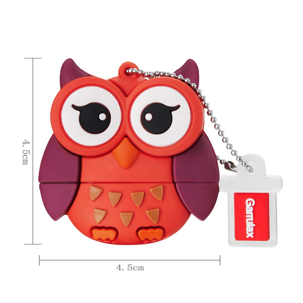 GARRULAX USB Flash Drive, 8GB / 16GB / 32GB USB2.0 Cute Animal USB Memory Stick Date Storage Pendrive Thumb Drives for Kids Children Collegue Student(64GB, Owl)