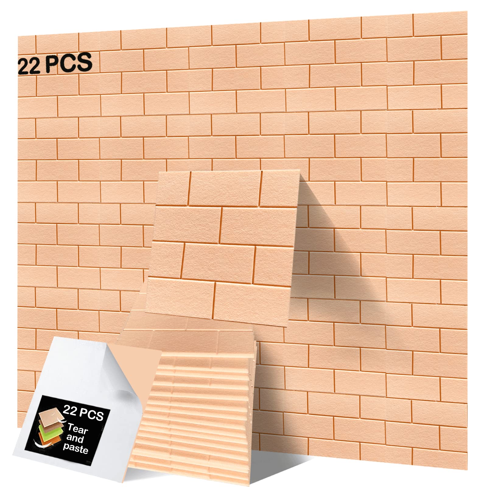 22PCS Pro Grade Acoustic Panels Sound Proof Boards Noise Canceling for Studio Recording, Home Office, Better Than Foam(Warm Yellow)