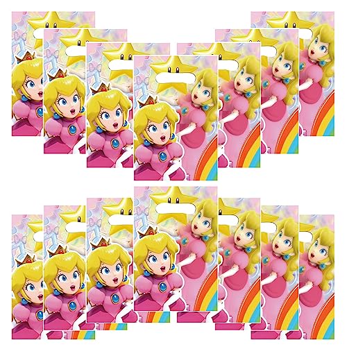 30 Packs princess Party Gift Bags,Gift Bags Party Supplies for Kids Cute marioo Themed Party, Birthday Decoration Gift Bags Well for Girls or Boys